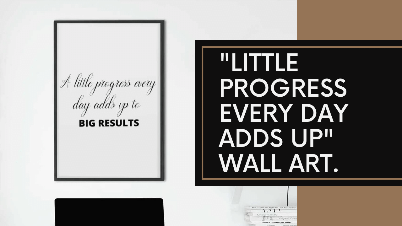 A Little Progress Every Day Adds Up: Motivational Wall Art for Success ...